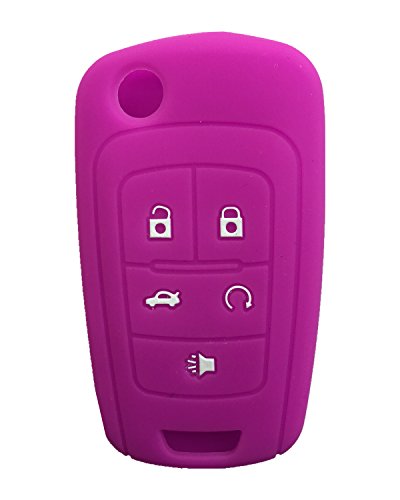 Rpkey Silicone Keyless Entry Remote Control Key Fob Cover Case protector Replacement Fit For Buick Encore LaCrosse Regal Verano(Violet)OHT01060512 5461A-01060512