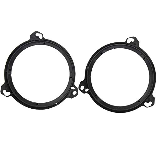 RED WOLF Car Door Speaker Wiring Harness Connector Plug w/Speaker Adapter Spacer Rings 6.5 Inch Nissan 2004-2019 Model 2 Pair