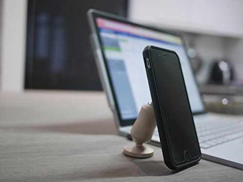 CLUTCHIT The Original Dual Magnetic Movable Phone Holder and Tablet Mount (Matte Black)