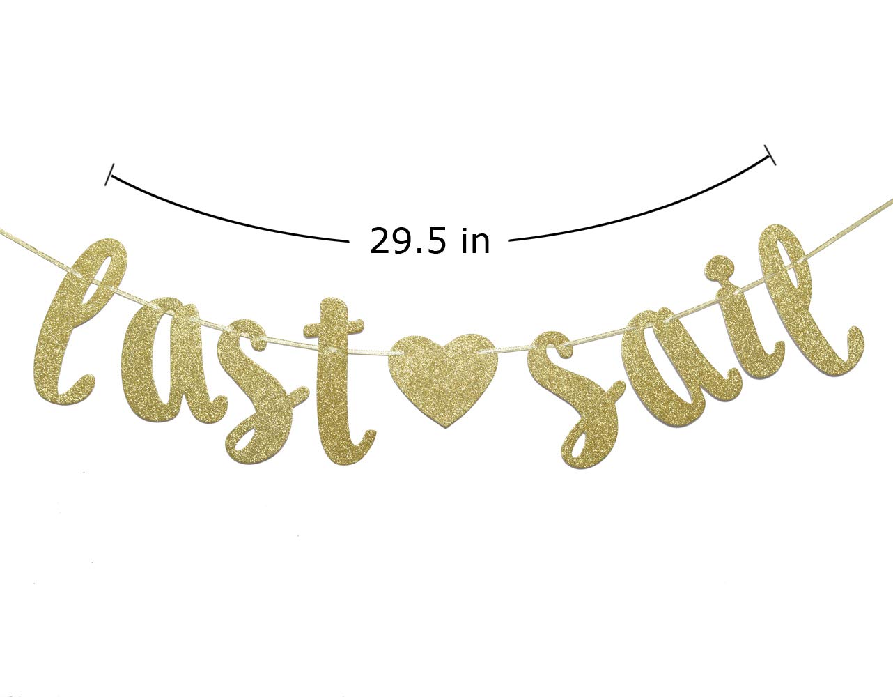 Last Sail Before The Veil Banner, Wedding, Engagement, Bridal Shower, Bachelorette Cruise Decorations (Gold)