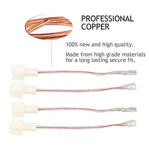 RED WOLF Car Door Speaker Wiring Harness Connector Plug w/Speaker Adapter Spacer Rings 6.5 Inch Nissan 2004-2019 Model 2 Pair