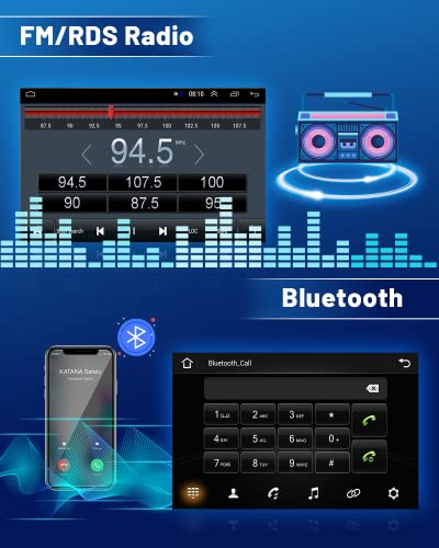 Android Car Stereo for 2009-2014 Toyota Highlander Radio, 10 inch Android Head Unit Touch Screen Car Audio Receiver with Mirror Link Bluetooth GPS Navigation, Support WiFi, SWC, FM,Backup Camera+Mic