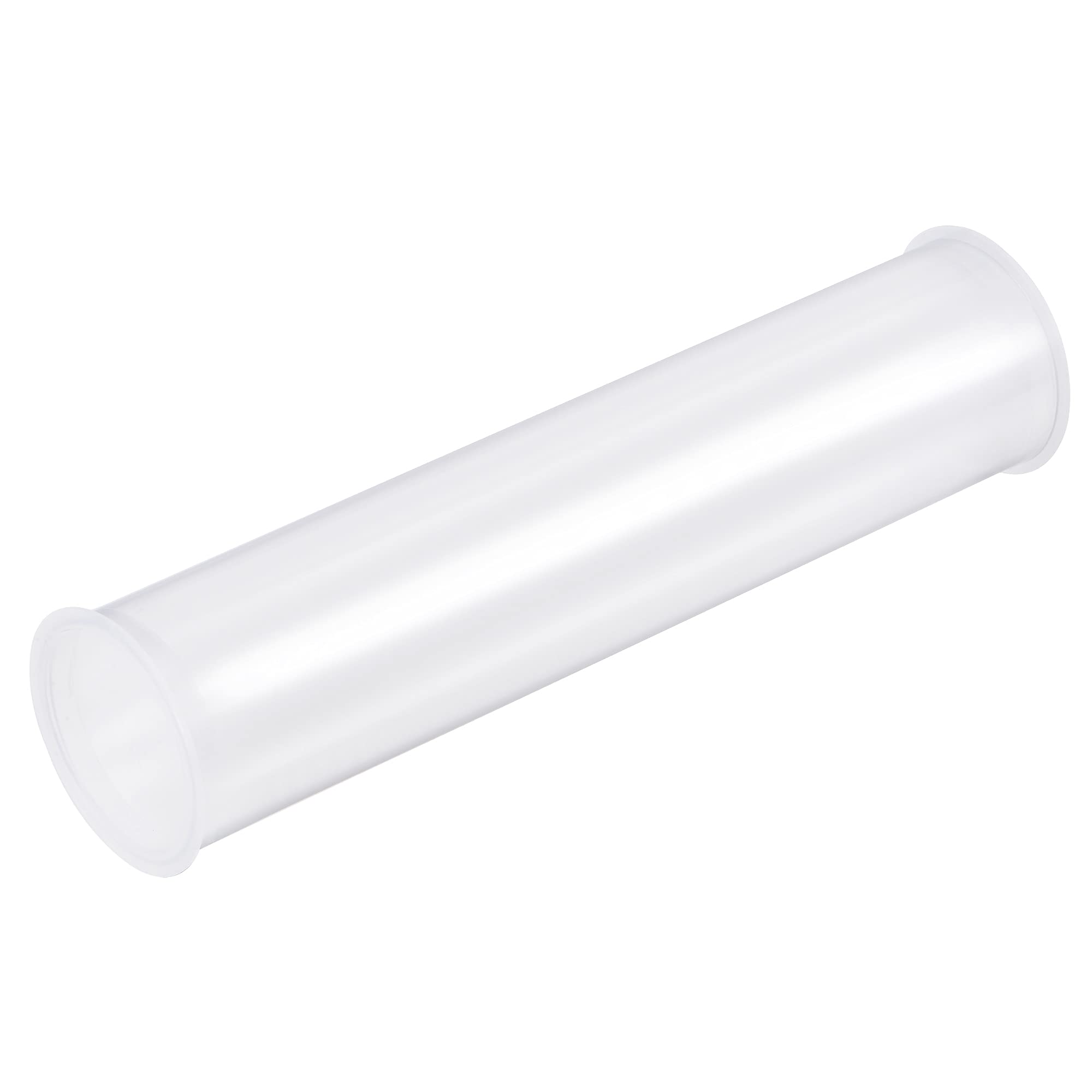 MECCANIXITY Clear Storage Tube 1 5/8"x7.5"(41mmx190mm) Lightweight for Bead Containers, Craft, DIY with White Caps 5 Pack