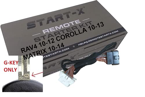 Start-X Remote Start Kit for RAV4 2010-2012, Corolla 2010-2013, Matrix 2010-2014 G Key Only || Plug N Play