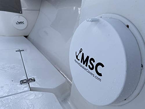 Marine Speaker Covers 10 inch | Sun, Water, Dust Protection | Patented, Military-Grade Silicone Design | Black Logo