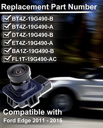 Backup Camera Rear View Camera, Park Assist Camera Compatible with Ford Edge 2011-2015, Reverse Cameras Replaces Number BT4Z-19G490-B, FL1T-19G490-AC