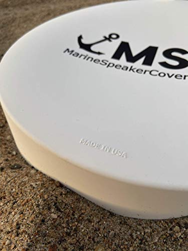 Marine Speaker Covers 10 inch | Sun, Water, Dust Protection | Patented, Military-Grade Silicone Design | Black Logo