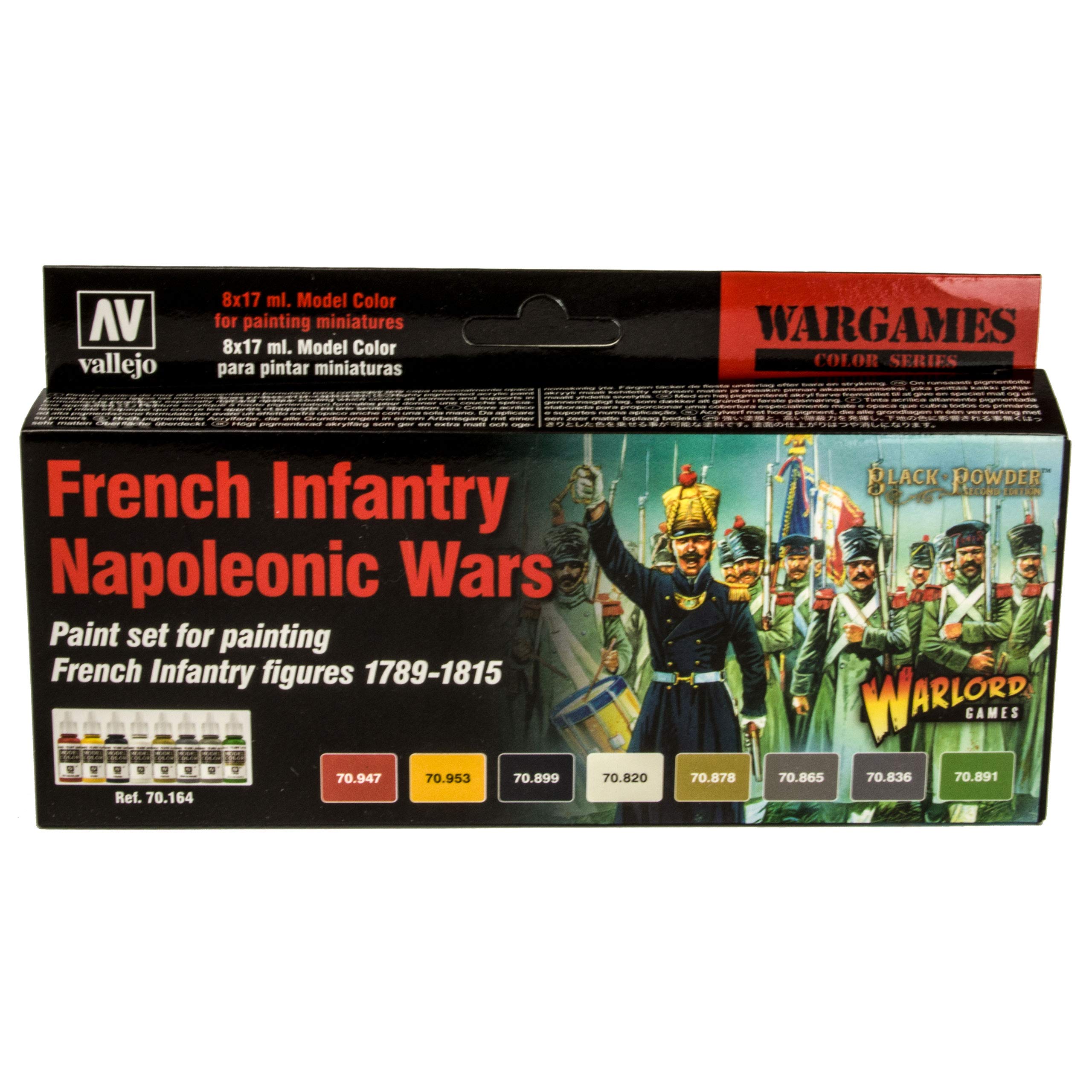 French Napoleonic Paint Set (8) (boxed Vallejo)