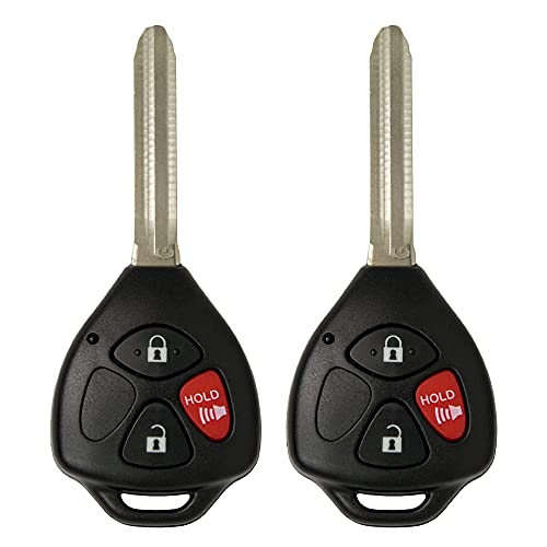 Keyless2Go Replacement for Keyless Entry Remote Car Key with G Chip for Select 4Runner Rav4 Yaris Models That Use HYQ12BBY, HYQ12BDC (2 Pack)