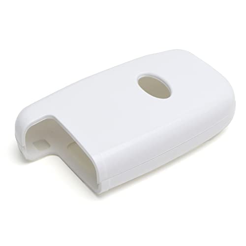 iJDMTOY (1) Exact Fit Gloss Metallic Pearl White Smart Remote Key Fob Shell Compatible With Hyundai Veloster Sonata Elantra Genesis Kia Optima Forte (double check the year/fitment in description)
