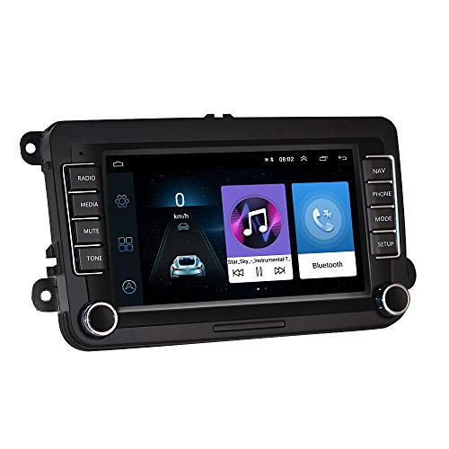 【2+32GB】 Android Car Stereo for VW Passat Golf Polo Jetta Radio, Hikity 7'' Touch Screen in Dash GPS Navigation Bluetooth Car Audio Receiver Support WiFi Mirror Link FM Radio SWC+ Backup Camera