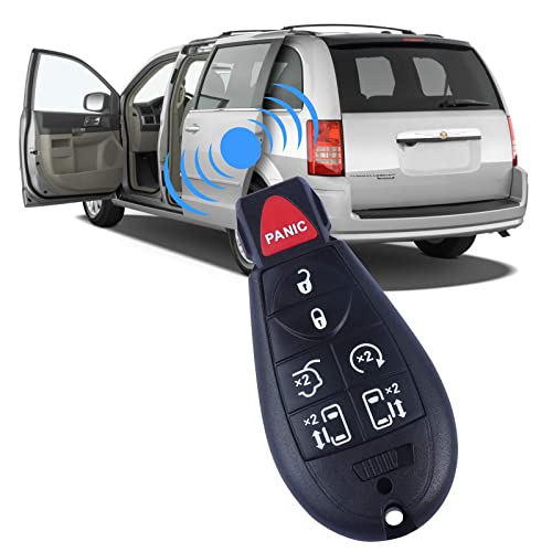 OEM Keyless Entry Remote Key Fob Replacement Fits for 2008 2009 2010 2011 2012 2013 2014 2015 2016 2017 2018 Chrysler Town and Country/Dodge Grand Caravan, M3N5WY783X 2701A-C01C, Pack of 1