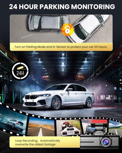 Blueskysea 4K Dual Dashcam with 32G TF Card, Front Rear Dash Camera Built-in GPS WiFi, Front 4K and Rear 1080P Dual Car Camera,3.16" Display,150° Wide Angle Car Camera with Sony-STARVIS Sensor