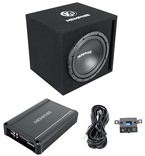 Memphis Audio SRXE112VP 12" 500w SRX Car Subwoofer+Enclosure+Amplifier+Amp Kit