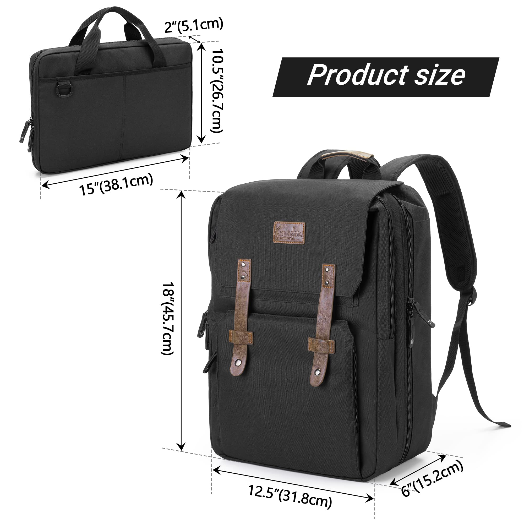 SAMDEW Large Chef Backpack & Knife Bag, Knife Backpack and Chef Bag with Lock Hole, Knife Carrier Chef Utensil Case with Multiple Pockets & Slots for Kitchenware, Patent Pending (Knife Not Included)