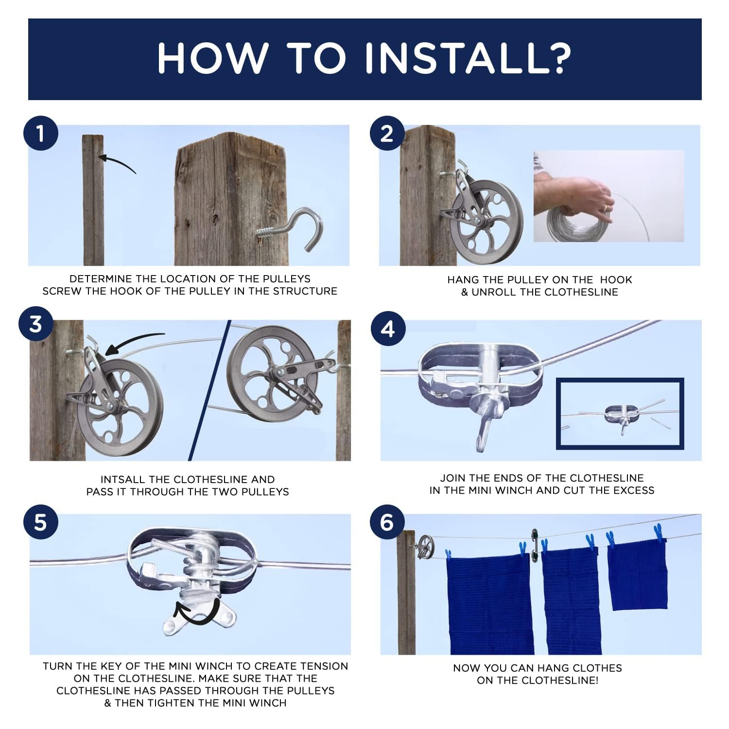 Strata 150 Feet Clothesline Outdoor Heavy Duty Galvanized Wire Steel Cable, Mocha PVC Coating - Clothes Line Wires for Outside Laundry Drying