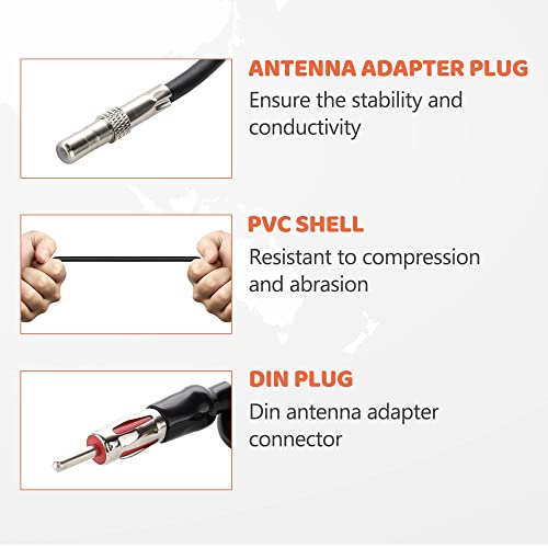 NuIth 70-6502 Car Radio Wiring Harness w/Antenna Adapter Connector Select for 2002-2007 Dodge Ram, 2003-2007 Jeep, 2000-2007 Chrysler Aftermarket Install Stereo Cable Antenna Plug