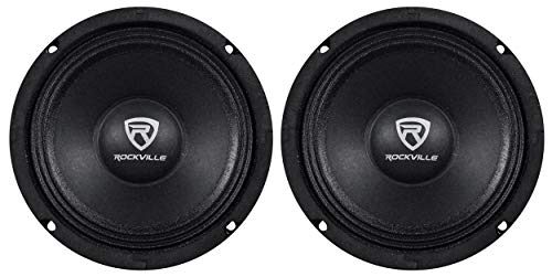 Rockville (2) RM64PRO 6.5" 400 Watt 4 Ohm SPL Mid-Bass Midrange Car Speakers