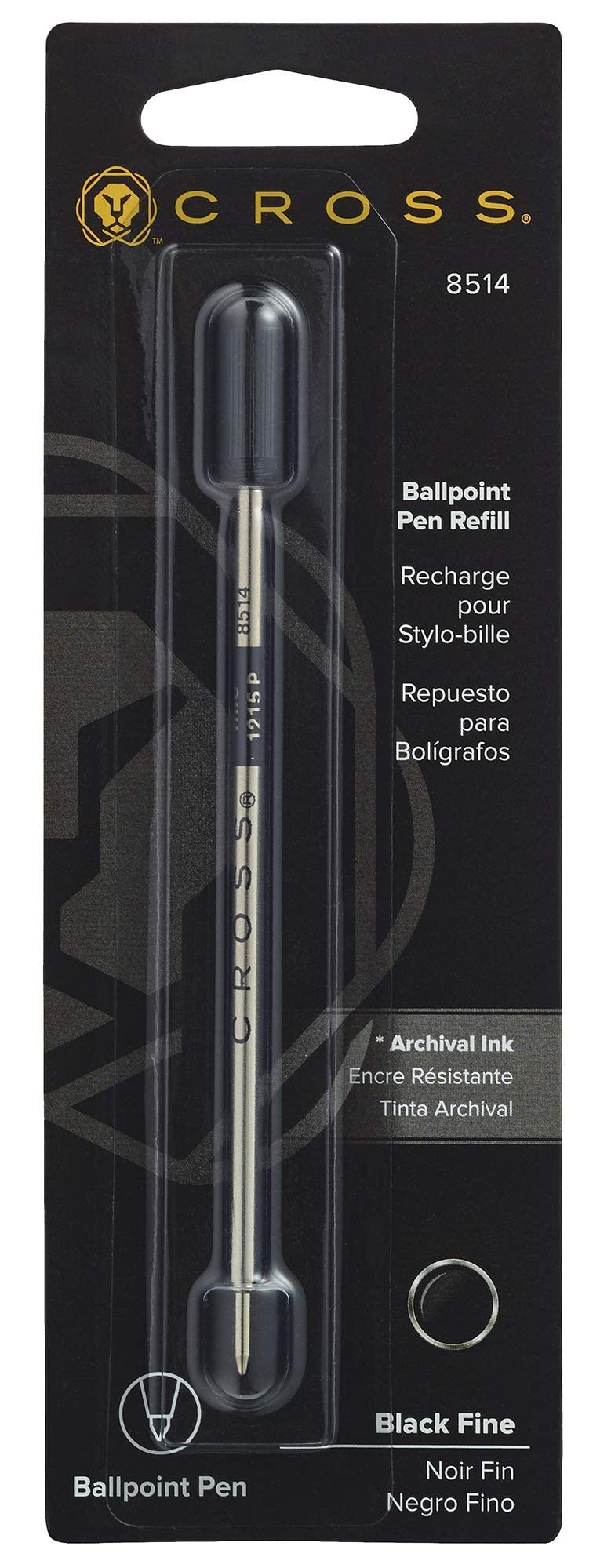 Cross Ballpoint Refill, Fine Point, 8101 - Black