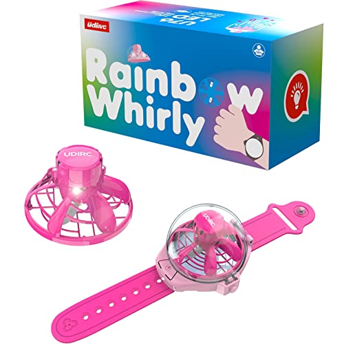 CheerWing Mini Drone for Kids, One Key RC Watch Control Small UFO Flying Toys with LED Night Lights Easy to Operate for Beginners Boys Girls Pink