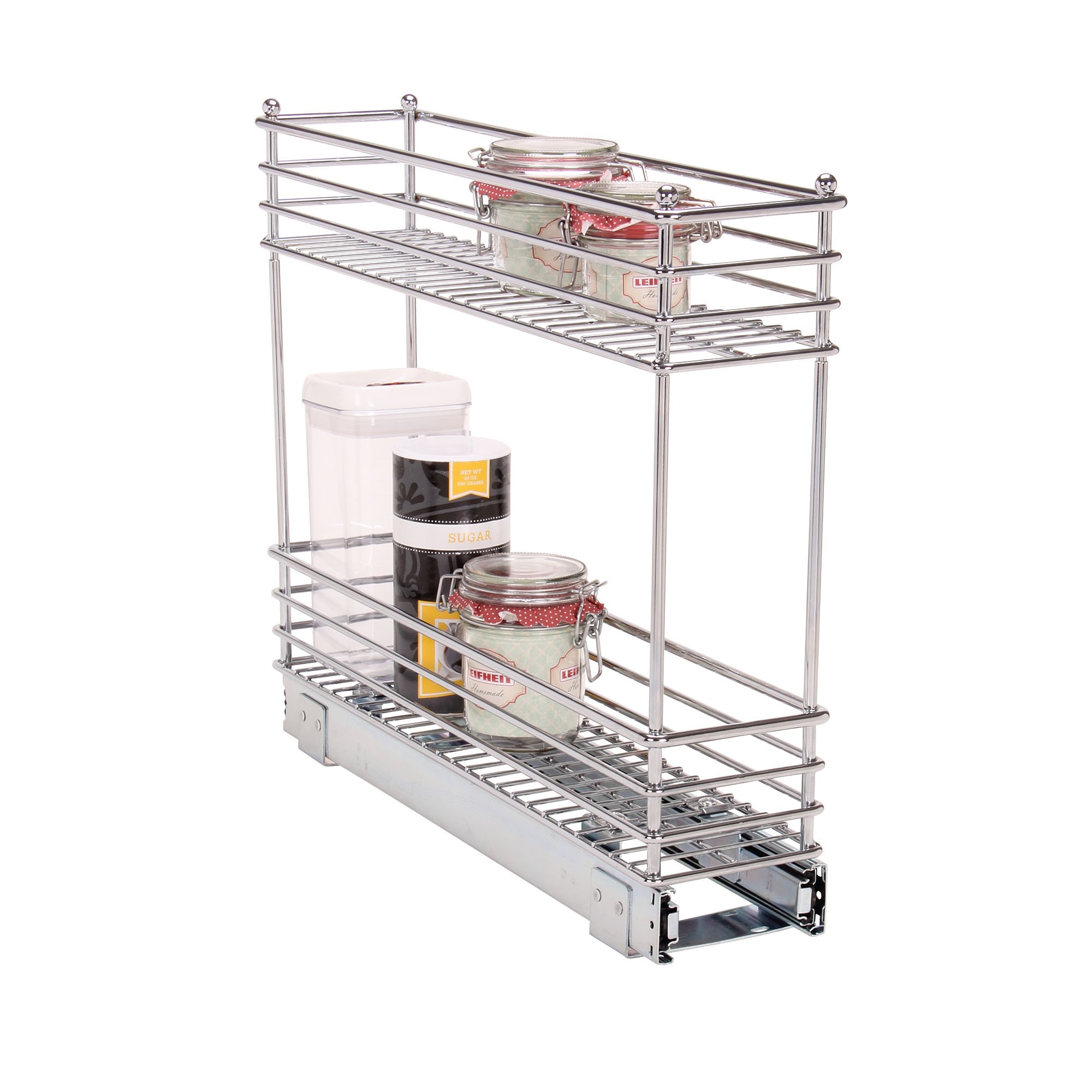 Household Essentials Glidez Narrow Sliding Organizer, 5", Chrome