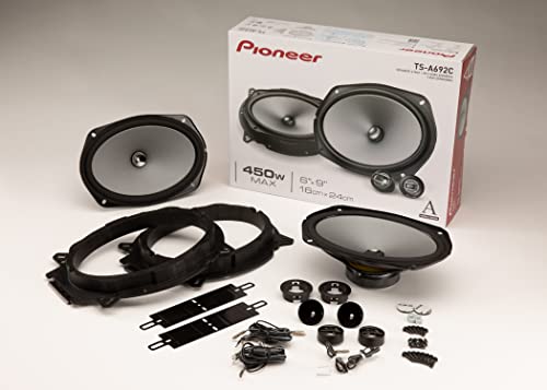 PIONEER TS-A692C A Series 6" x 9" 450 W Max Power, Carbon/Mica-Reinforced IMPP Cone, 20mm PI Tweeter - Component Speakers (Pair)