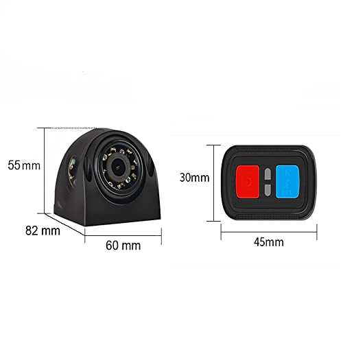 VSYSTO 3CH Truck Dash Cam, 3" LCD Screen HD 1080P Front & 720P Sides Backup Camera, Waterproof Infrared Night Vision Lens DVR for Semi Trailer Van Tractor Car Vehicle RV, G-Sensor Loop Recording