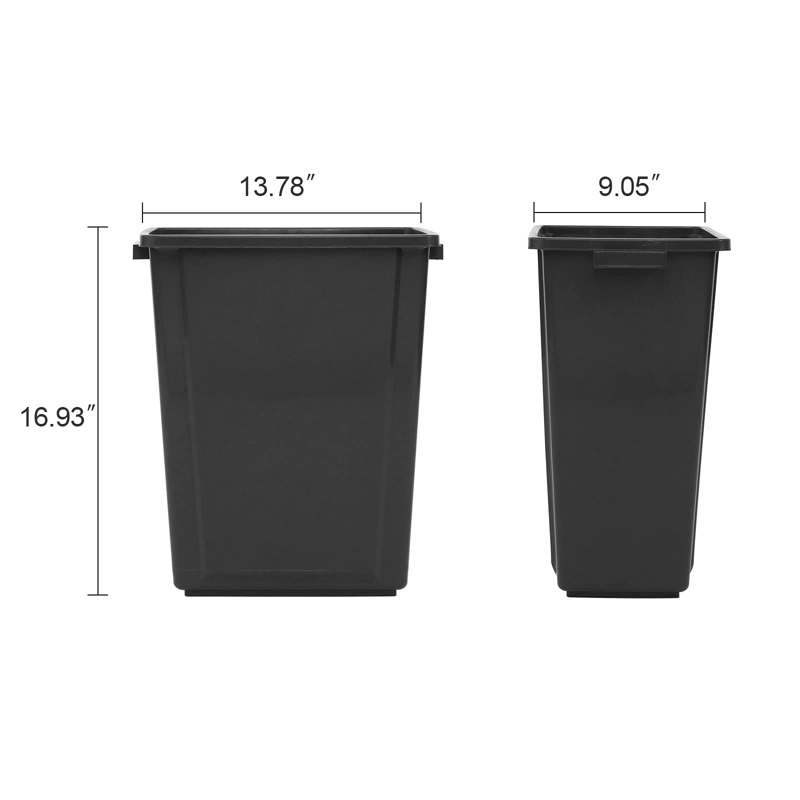 Thre'a Under Counter Kitchen Cabinet Pull-Out Trash Can with Stainless Steel Frame,28 Liter / 7.5 Gallon Sliding Pull Out Waste Bin Container,Used in The Kitchen Concealed Trash Can(Single Barrel)
