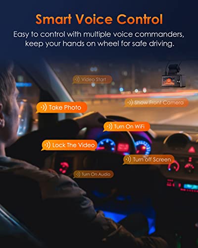 Bundle: Vantrue E3 3 Channel WiFi Dash Cam with GPS Speed, Wireless Remote Controller +256GB microSD Card