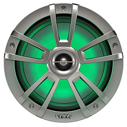 Infinity Mobile Marine Performance Series 8" 2 way speaker with RGB lighting - Titanuim