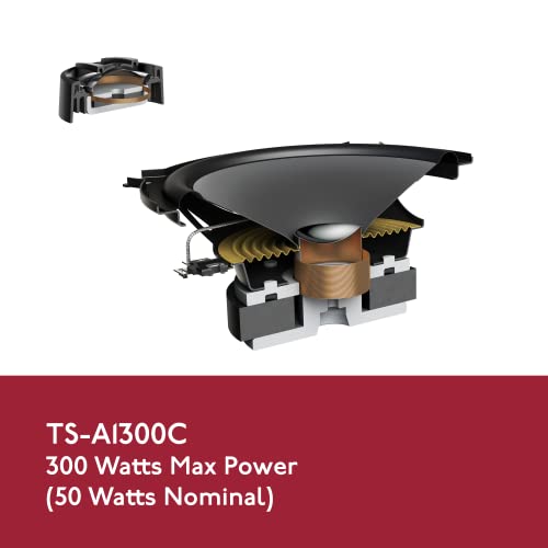 PIONEER TS-A1300C A Series 5-1/4" 300 W Max Power, Carbon/Mica-Reinforced IMPP Cone, 20mm PI Tweeter - Component Speakers (Pair)