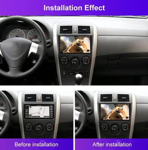 2G 32G Android 11 Car Radio for Toyota Corolla 2009-2013 with Carplay Android Auto, 9'' Touch Screen Car Stereo Bluetooth Navigation Media Player GPS Hi-Fi WiFi FM Rear Camera
