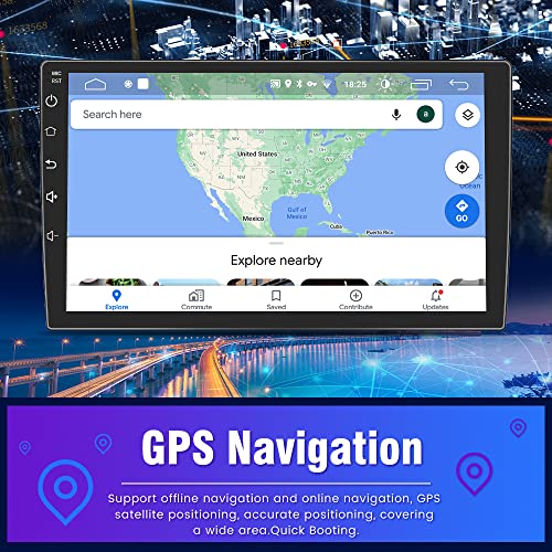 Android 10.0 [2GB+32GB] Car Radio Compatible for GMC Acadia Savana Chevrolet Silverado Avalanche, 10 Inch Touch Screen with GPS/FM/WiFi/USB, Support SWC, Wireless Carplay/Wired Android Auto