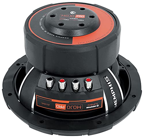 Memphis Audio MJP1022 10 in 1500 Watt MOJO Pro Car Audio Subwoofer DVC 2 ohm Sub, Black