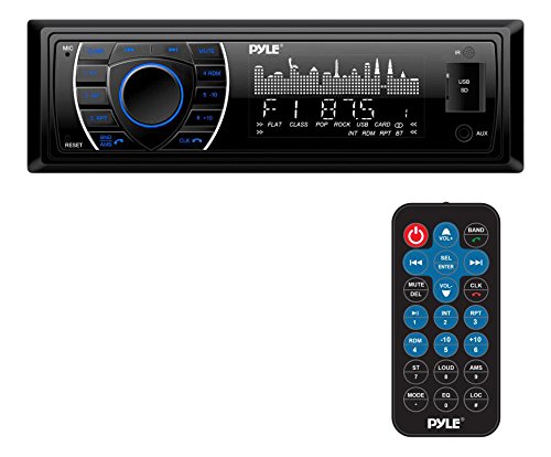 Enrock EHDRAB98-13 Harley Davidson Single-DIN Stereo Installation Kit Fits 1998-2013 & Pyle Bluetooth Marine Receiver Stereo - 12v Single DIN Style Boat in Dash Radio Receiver System (Black)