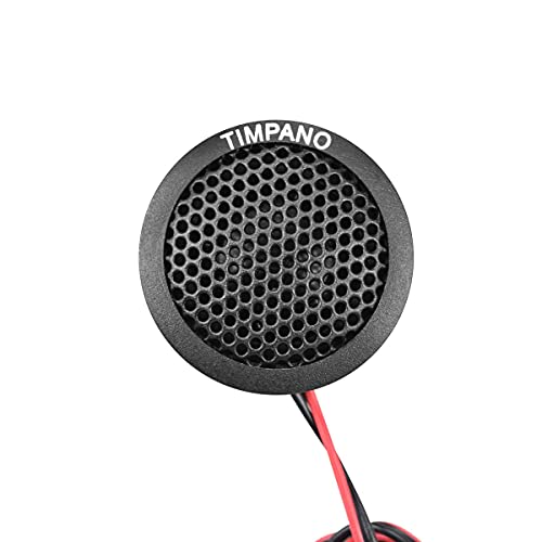 Timpano TPT-ST1 Dome Tweeter, 1 Inch Tweeter Set for Car Audio, Angle or Surface Mount Tweeters, 4 Ohm Soft Dome 150 Watts Max Power Tweeter for Pro Car Audio (Pair)