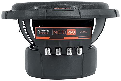 Memphis Audio MJP1022 10 in 1500 Watt MOJO Pro Car Audio Subwoofer DVC 2 ohm Sub, Black