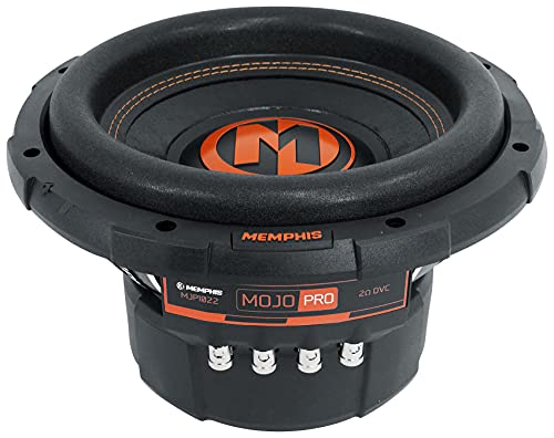 Memphis Audio MJP1022 10 in 1500 Watt MOJO Pro Car Audio Subwoofer DVC 2 ohm Sub, Black