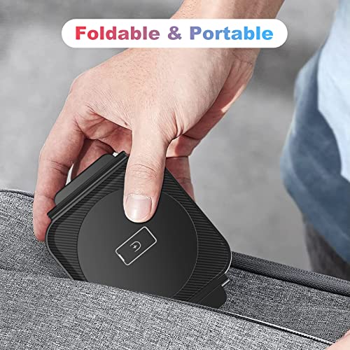 Travel 3 in 1 Magsafe Wireless Charger, Foldable Wireless Charging Station for Apple, Wireless Charging Pad Compatible with iPhone 14 13 12 11/Pro/XS/XR,AirPods 3/2/Pro, iWatch 7/6/5/4/3/2