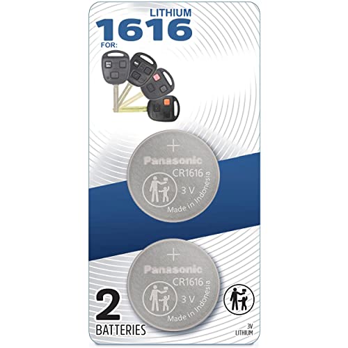 (2 Pack) CR1616 1616 Remote Key FOB Battery OEM for 1998-2010 Replacement for Lexus Toyota ES300 GS300 GS430 LS400 IS300 GX470 LX470 SC430 rx300 Landcruiser FJ Cruiser (W. FCC ID’ HYQ12BBT, HYQ1512V)