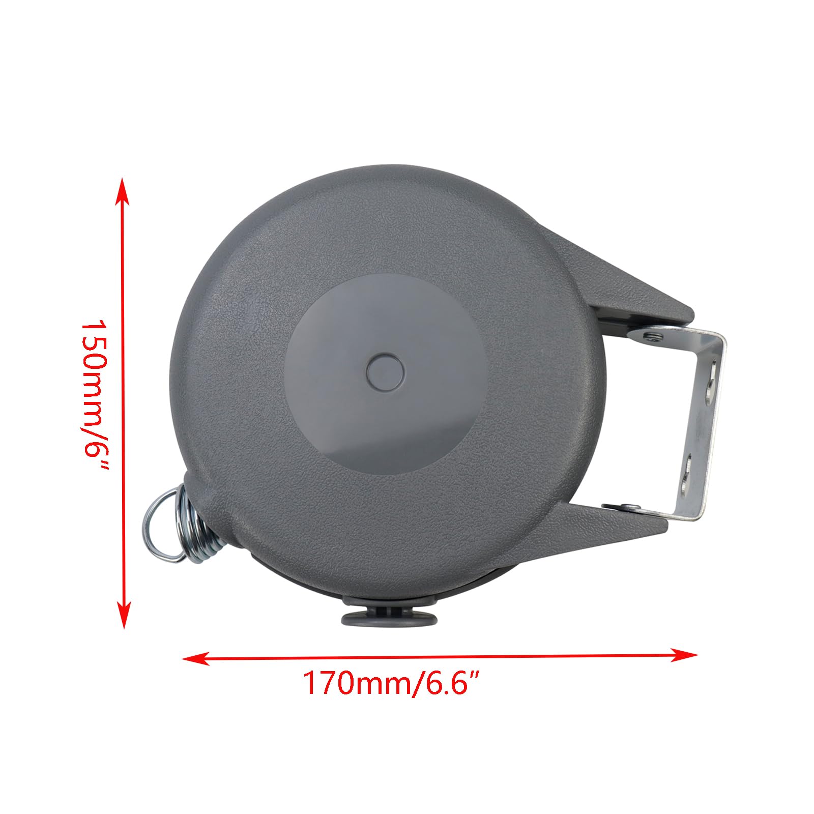 LC LICTOP Retractable Clothesline Portable Heavy Duty Indoor and Outdoor Washing Line 39 Feet for Wet or Dry Clothes(Grey)