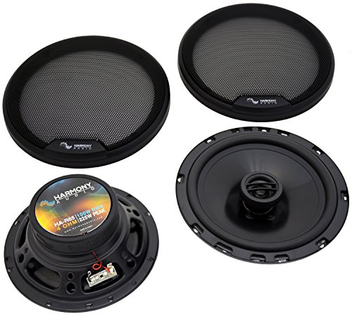 Harmony Audio Bundle Compatible with 2002-2009 Chevy Trailblazer (2) HA-R65 6.5" New Factory Speaker Replacement Upgrade Package 300W Speakers with HA-724568 Factory Speaker Replacement Harness