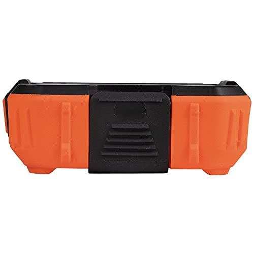Klein Tools AEPJS2 Bluetooth Speaker With Magnetic Strip and Hook, Rechargeable, Wireless and Aux Capable, Hands Free Capable, Smart Phone Charging, 10 Hr Run Time, IP54 Dust and Water Resistant