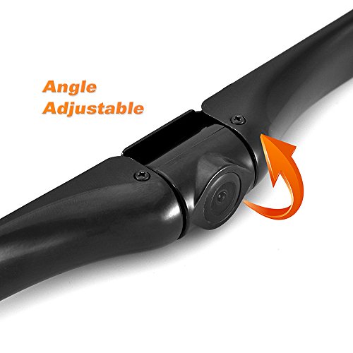 Pyle Car Backup Camera Rearview - Mirror Screen Reverse Parking Sensor HD 7" LCD Screen Monitor Distance Scale Line Waterproof Night Vision 170 Wide Angle Lens Swivel Angle Adjustable Cam - AZPLCM7500