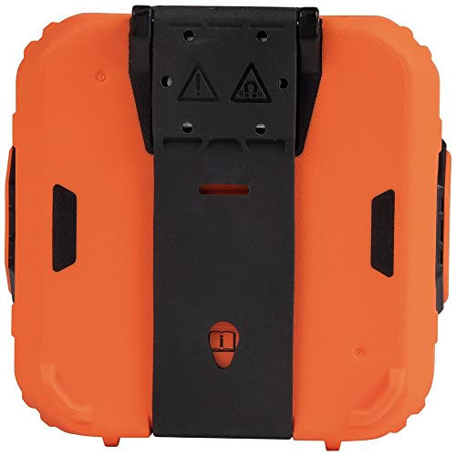 Klein Tools AEPJS2 Bluetooth Speaker With Magnetic Strip and Hook, Rechargeable, Wireless and Aux Capable, Hands Free Capable, Smart Phone Charging, 10 Hr Run Time, IP54 Dust and Water Resistant