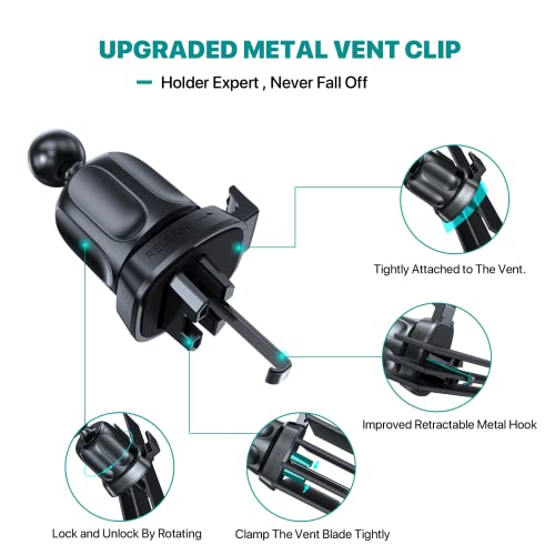 Miracase Military-Grade Universal Cell Phone Holder for Car,[Ultra-Stable& Strong Suction] Hands Free Dashboard Windshield Air Vent Car Phone Holder Mount Fit for All Mobile Phones