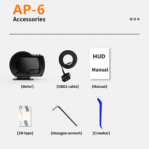 Heads Up Display, iKiKin Heads Up Display for Car HUD Display OBD2 GPS Dual System for All Cars, Shows Speed RPM Voltage Alarm etc.