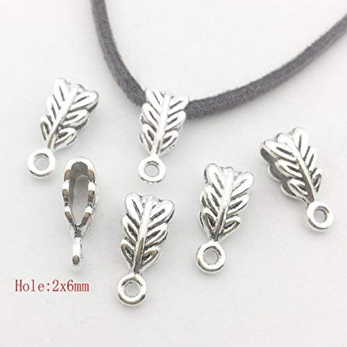 iloveDIYbeads 100g (About 125pcs) Mixed Tibetan Tube, Spacer Bail Bead Hanger Fit Charm European Bracelet Pendant (Antique Silver), 125