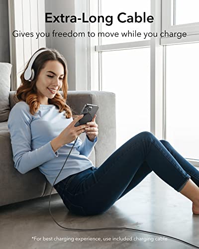 ESR HaloLock Kickstand Wireless Charger, MagSafe-Compatible Charger for iPhone 14/14 Plus/14 Pro/14 Pro Max and iPhone 13/12 Series, with 5 ft (1.5 m) Removable Cable, Adapter Not Included, Black