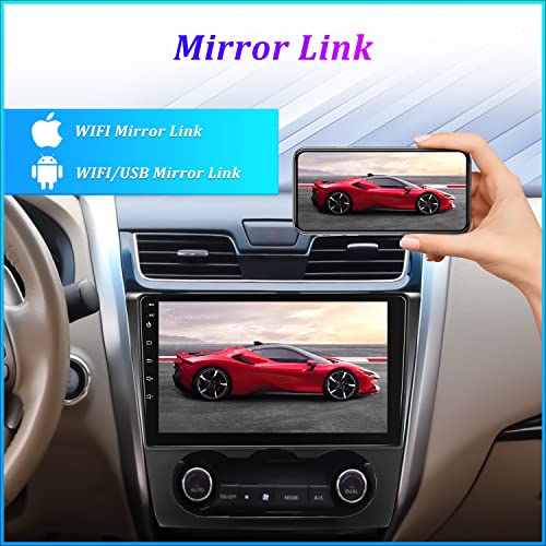 Camecho Android 10.1 Car Stereo for Nissan Teana Altima 2008-2012, 9 inch Car Radio Touchscreen with GPS Navigation WiFi FM iOS/Android Mirror Link Multimedia Head Unit + Backup Camera